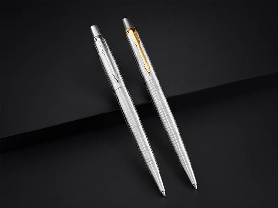 Parker 70th Anniversary Jotter Stainless Steel Gold Trim Ballpoint Pen