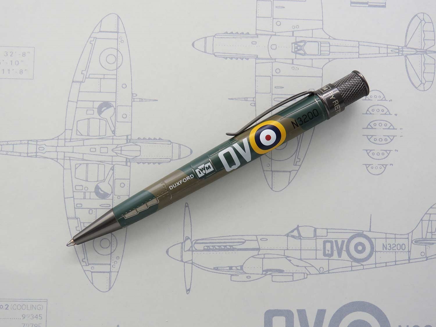 Retro 51 Imperial War Museum Spitfire N3200 Rollerball/Ballpoint Pen