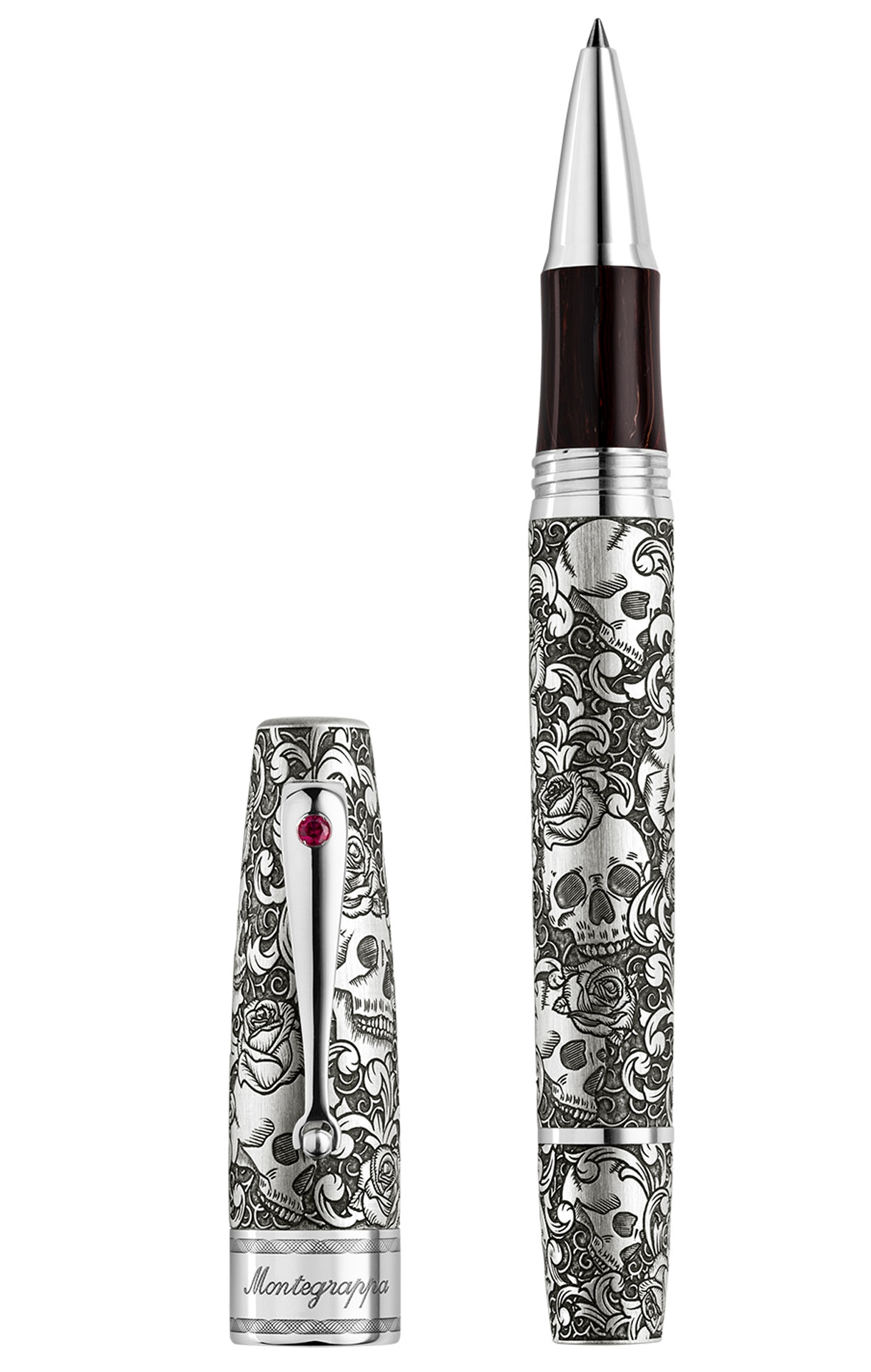Montegrappa Ltd Edition Skulls & Roses Rollerball Pen