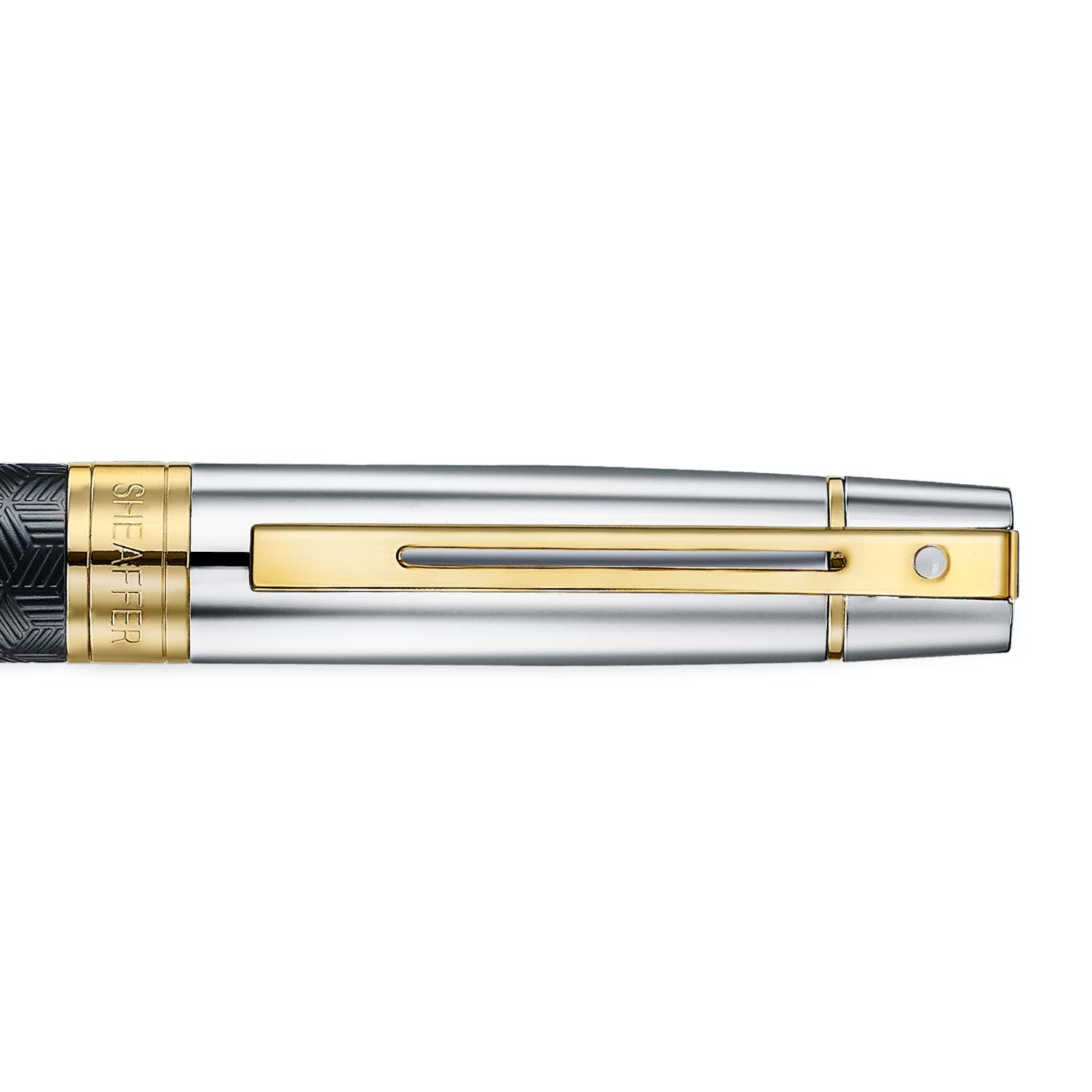 Sheaffer 300 Engraved Matte Black w/Chrome/Gold Cap Ballpoint Pen
