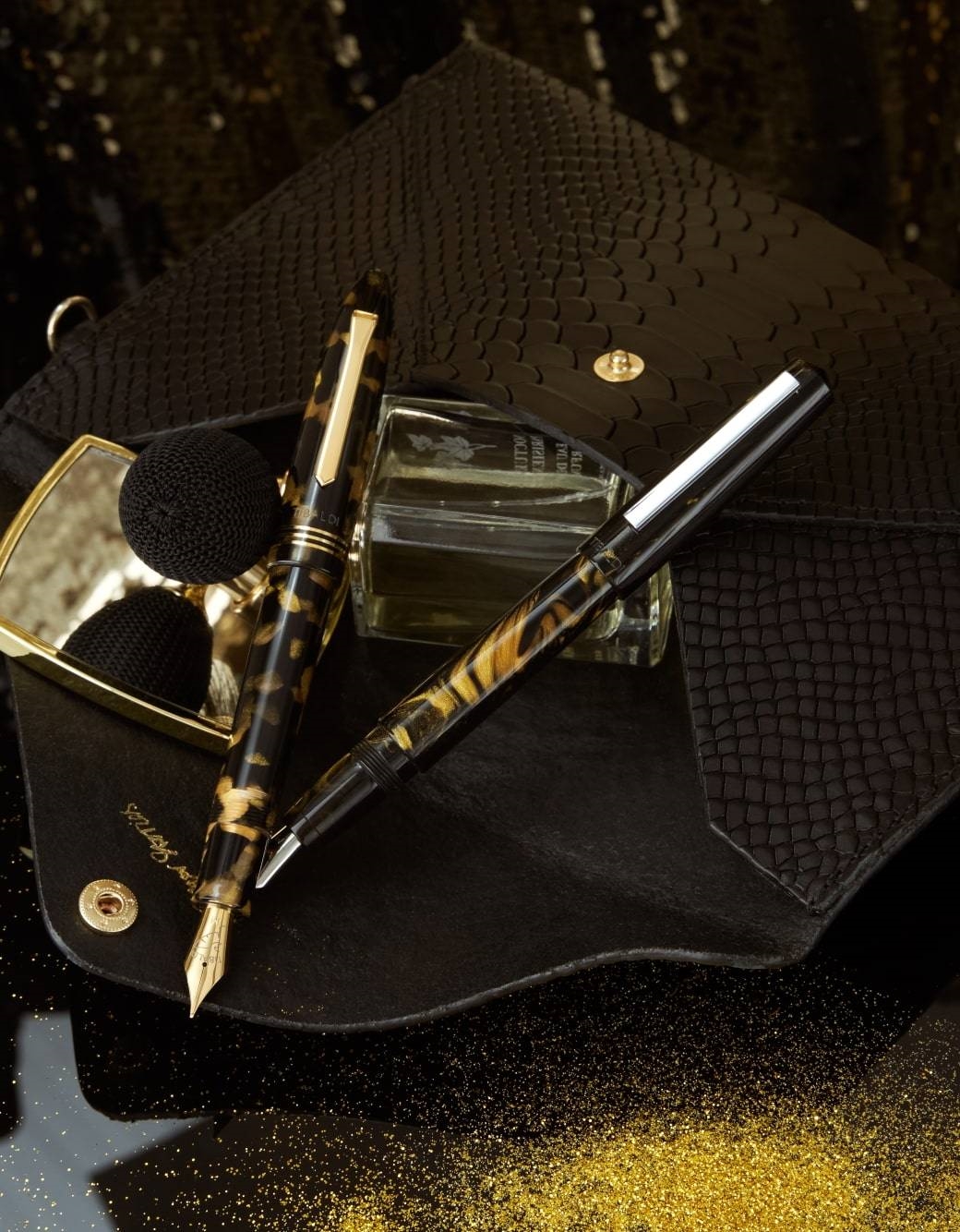 Tibaldi Infrangible Black Gold Fountain Pen