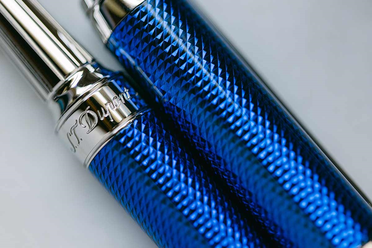 S.T. Dupont Eternity XL Blue Guilloche Rollerball Pen