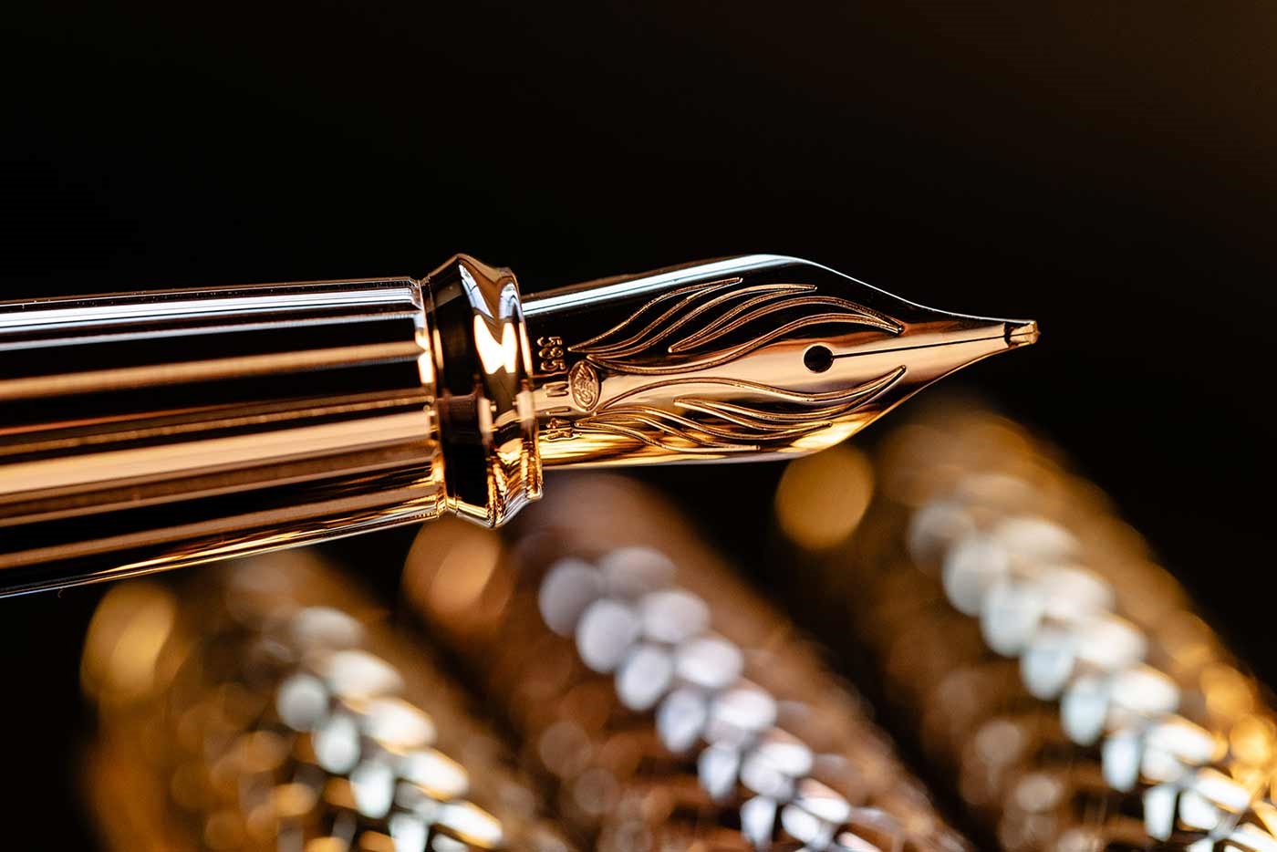 S.T. Dupont Dragon Scale Fountain Pen Medium Nib