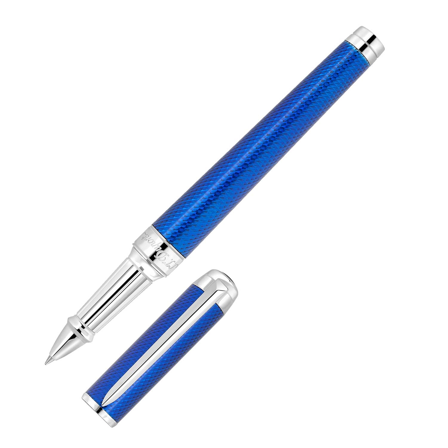 S.T. Dupont Eternity XL Blue Guilloche Rollerball Pen