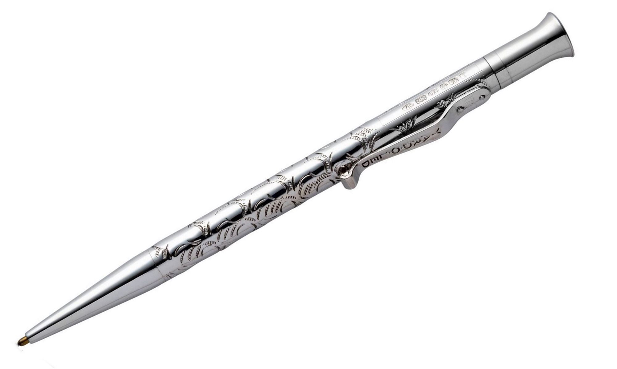 Yard-O-Led Perfecta Victorian Sterling Silver Ballpoint Pen
