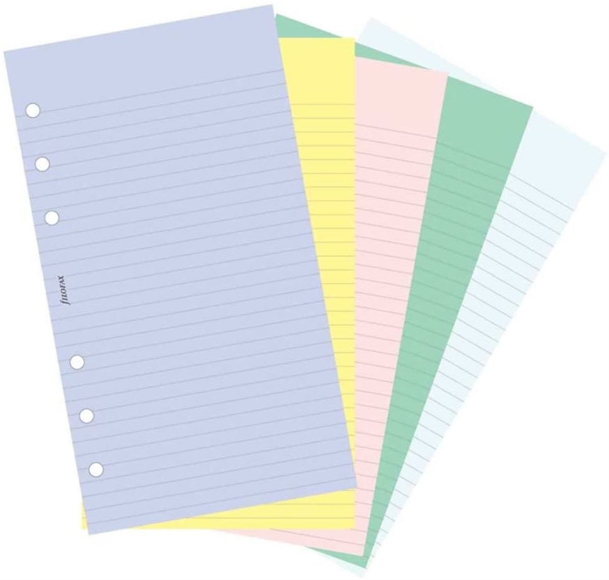 Filofax Personal Colored Ruled and Plain Paper 100 Leaves