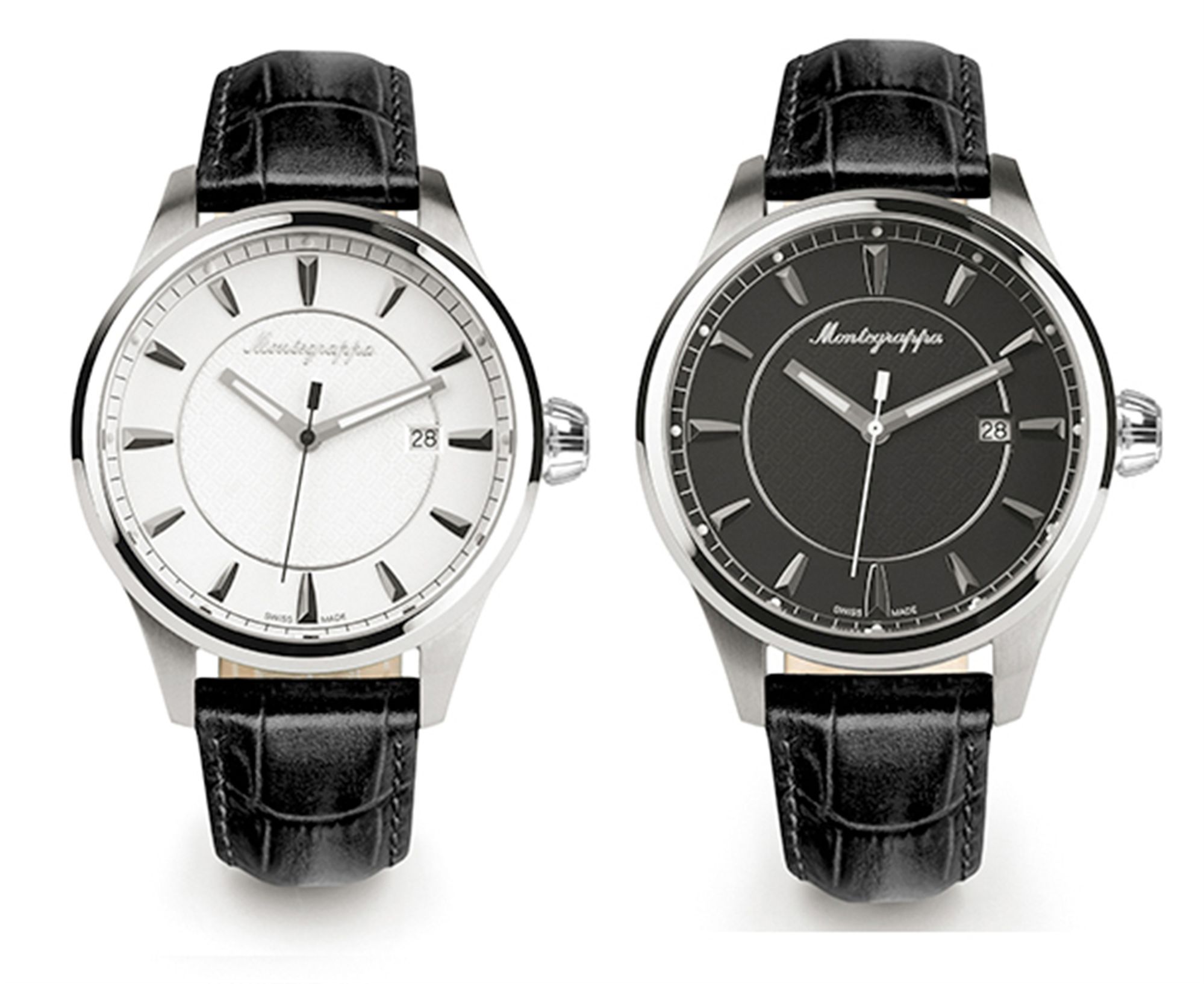 Montegrappa Men's Fortuna Leather Strap Watch