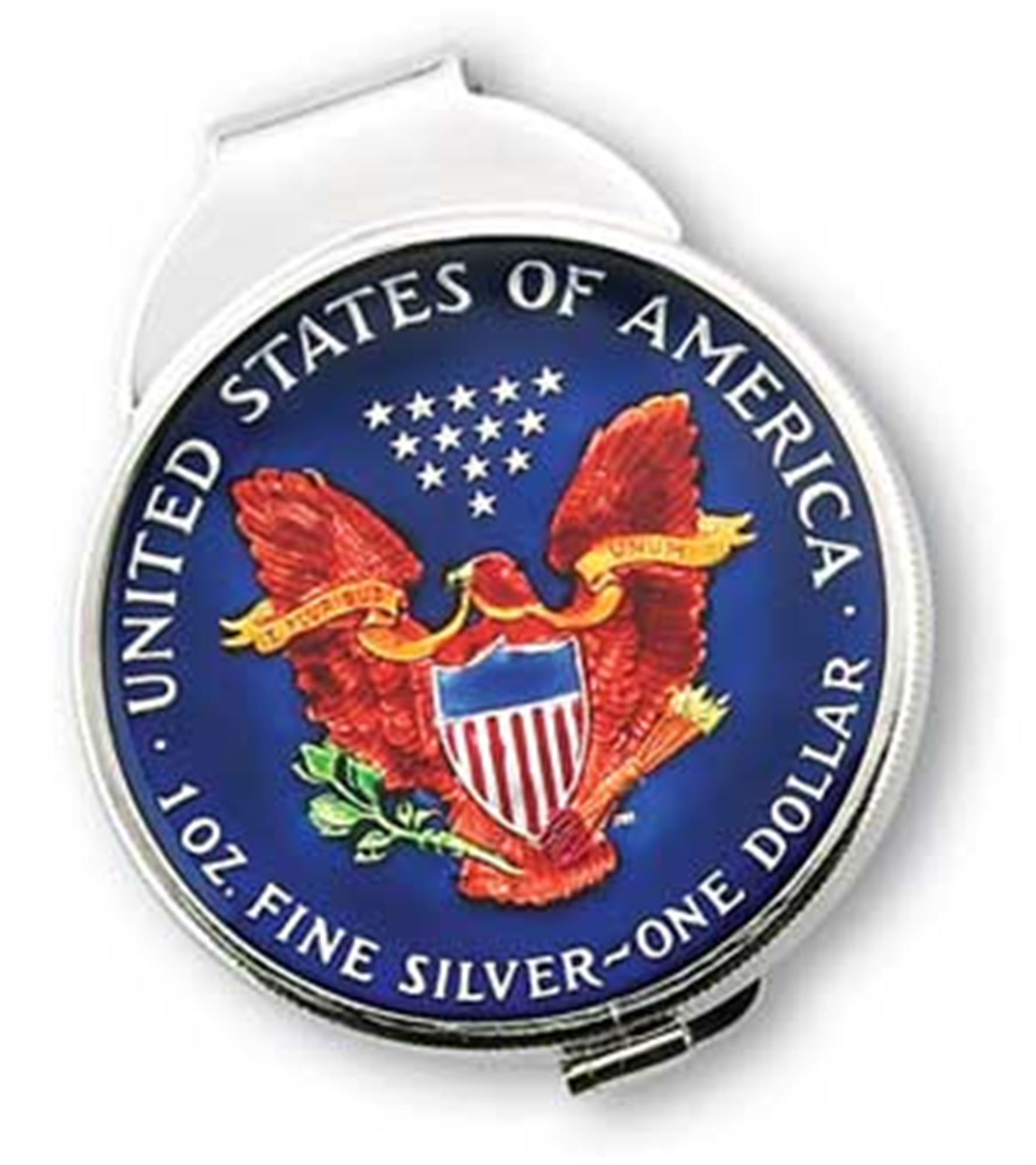 Silver Star American Eagle USA Silver Dollar Coin Money Clip