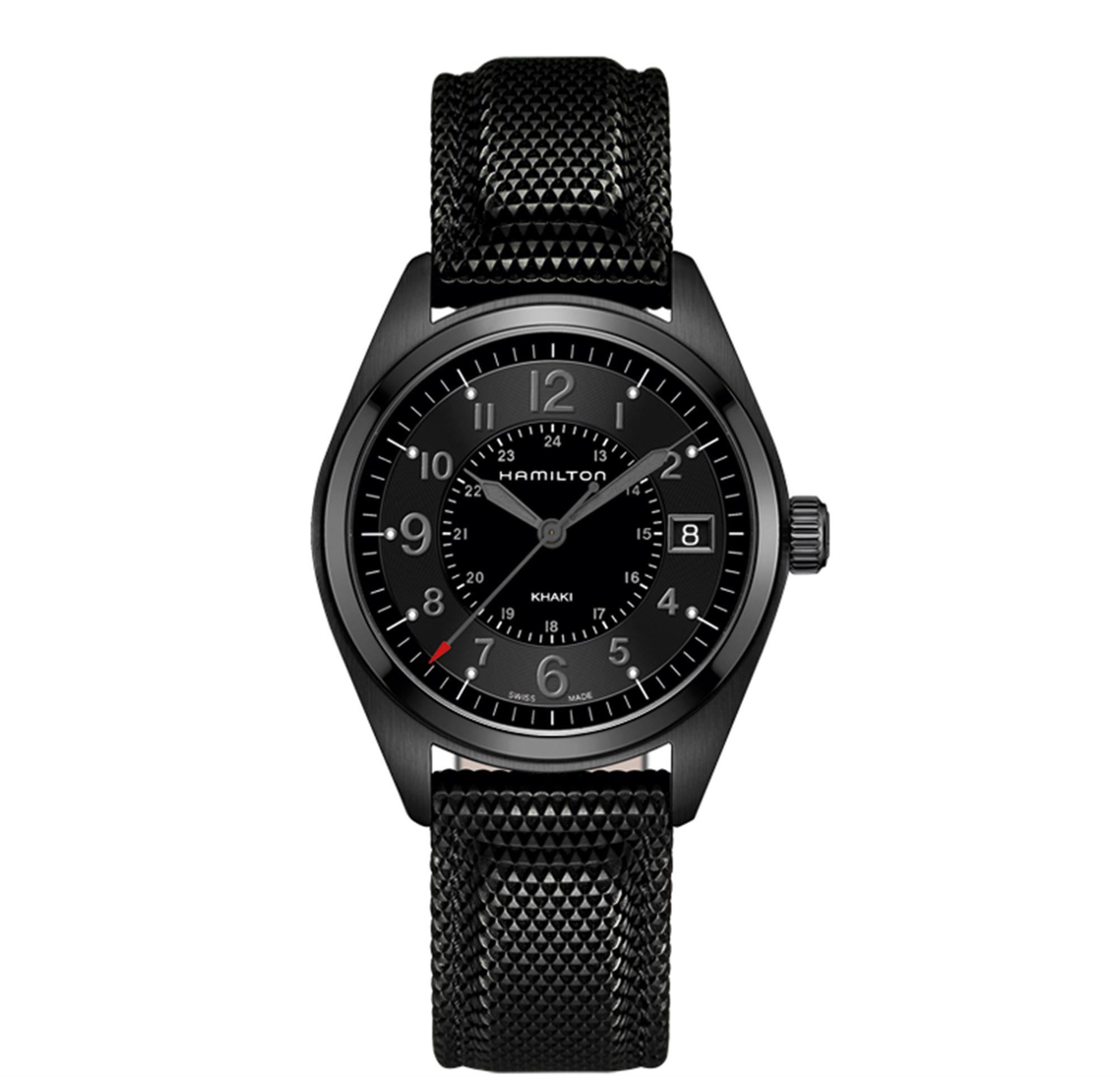 Hamilton Mens Khaki Field Quartz Full Black Watch