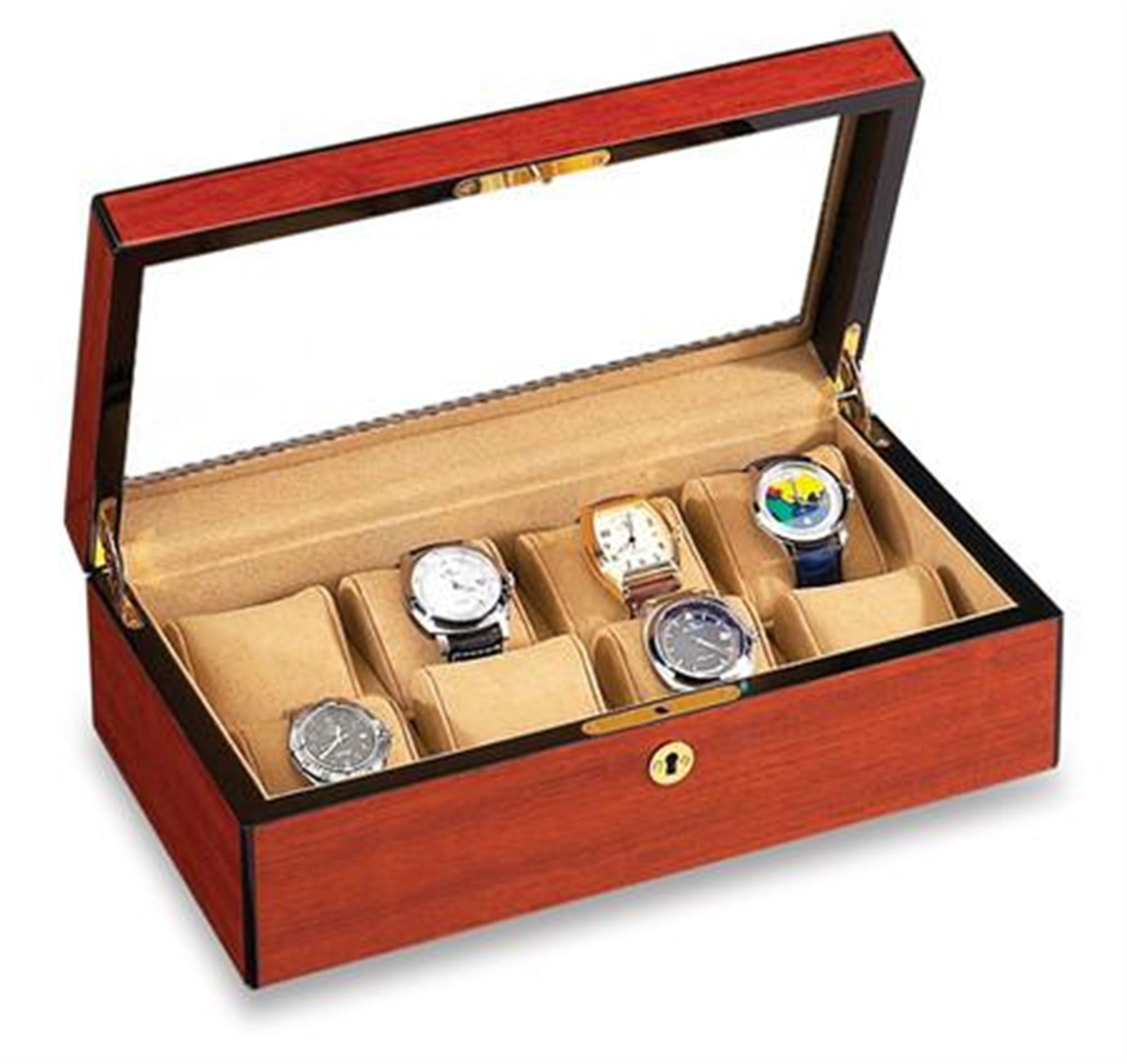Vox Luxury 8 Watch Case with Glass Top
