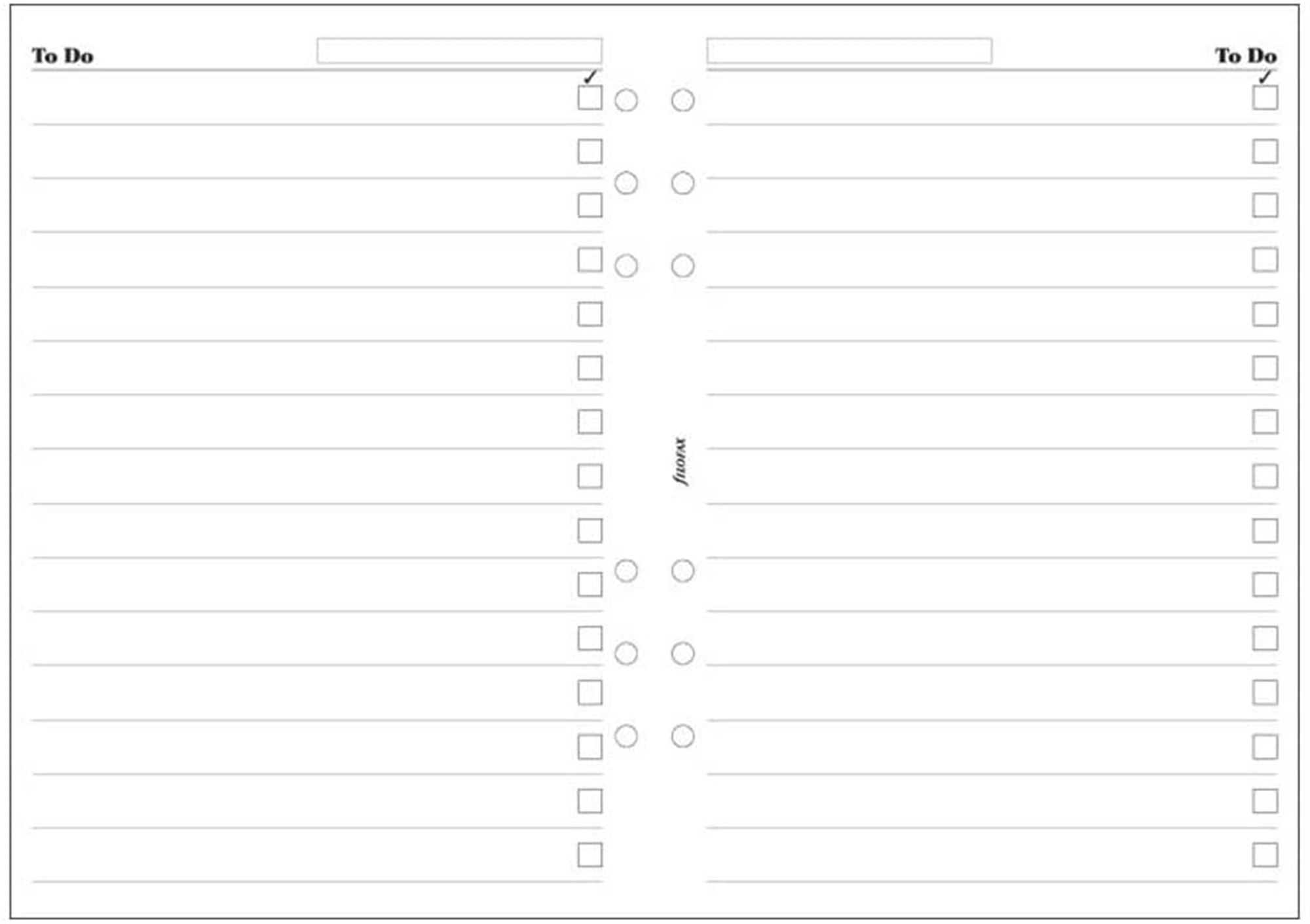 Filofax A5 Don't Forget Sheets