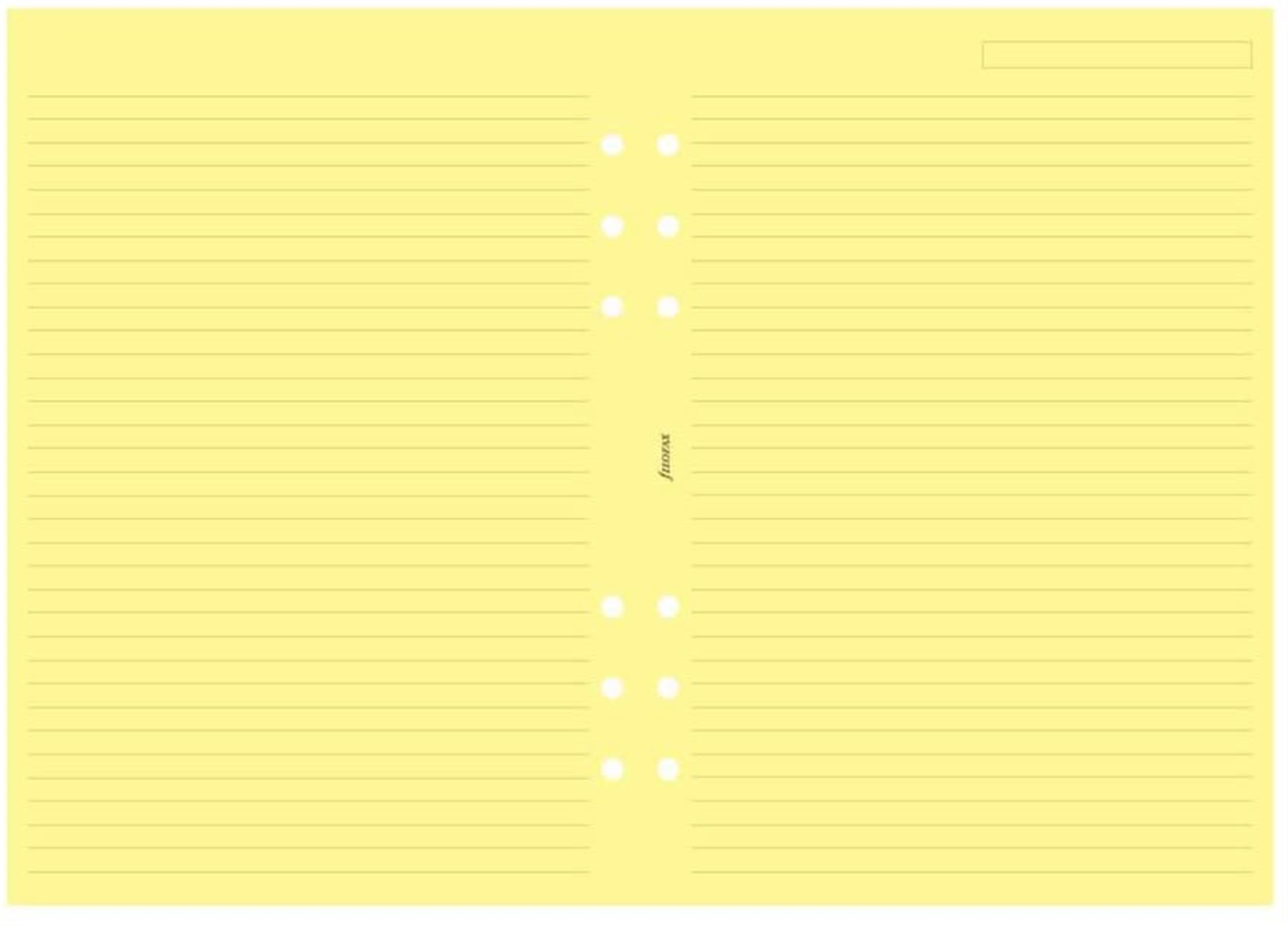Filofax A5 Ruled Yellow Sheets