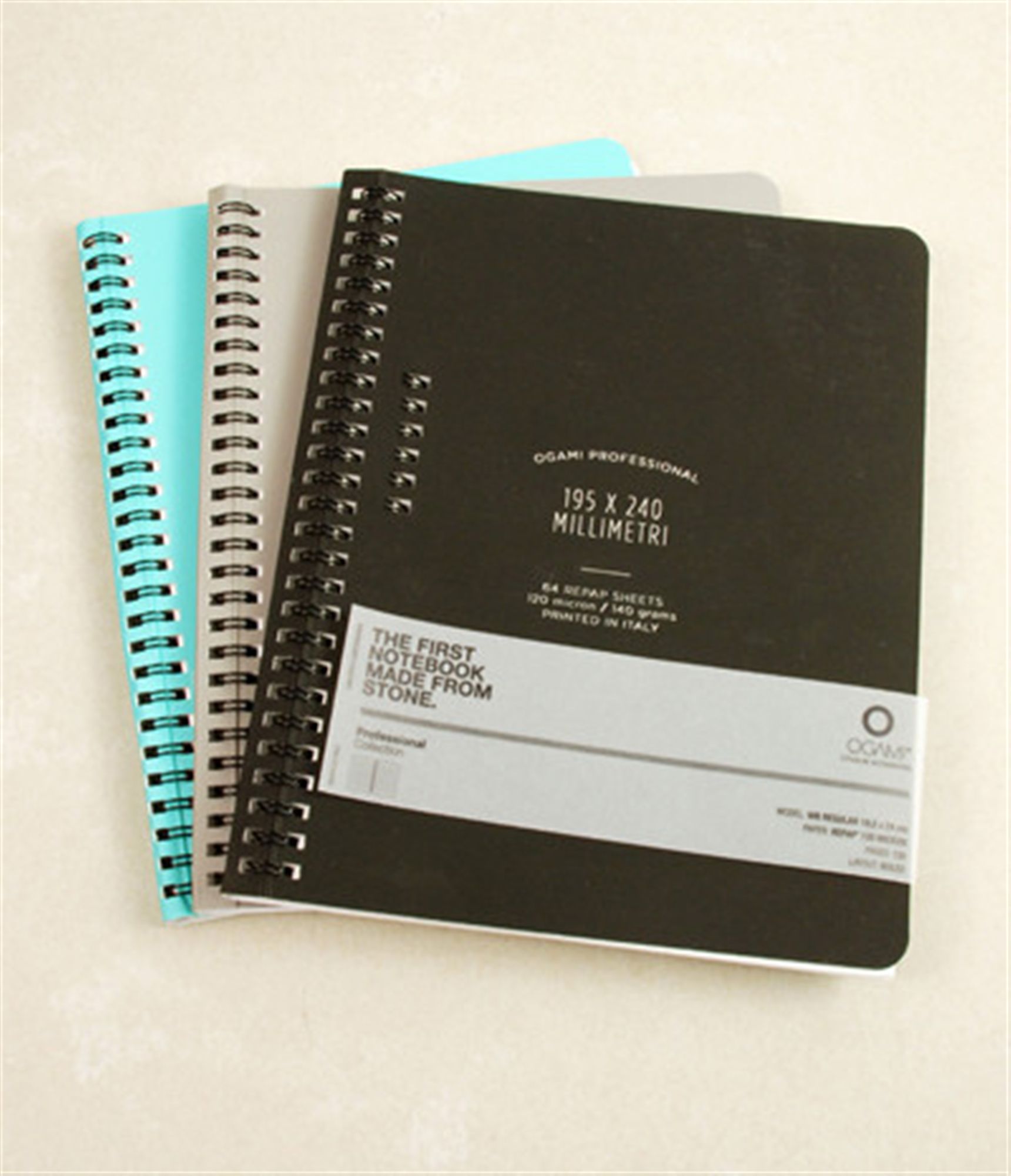 Ogami Repap Stone Paper Spiral Notebook 8 x 10