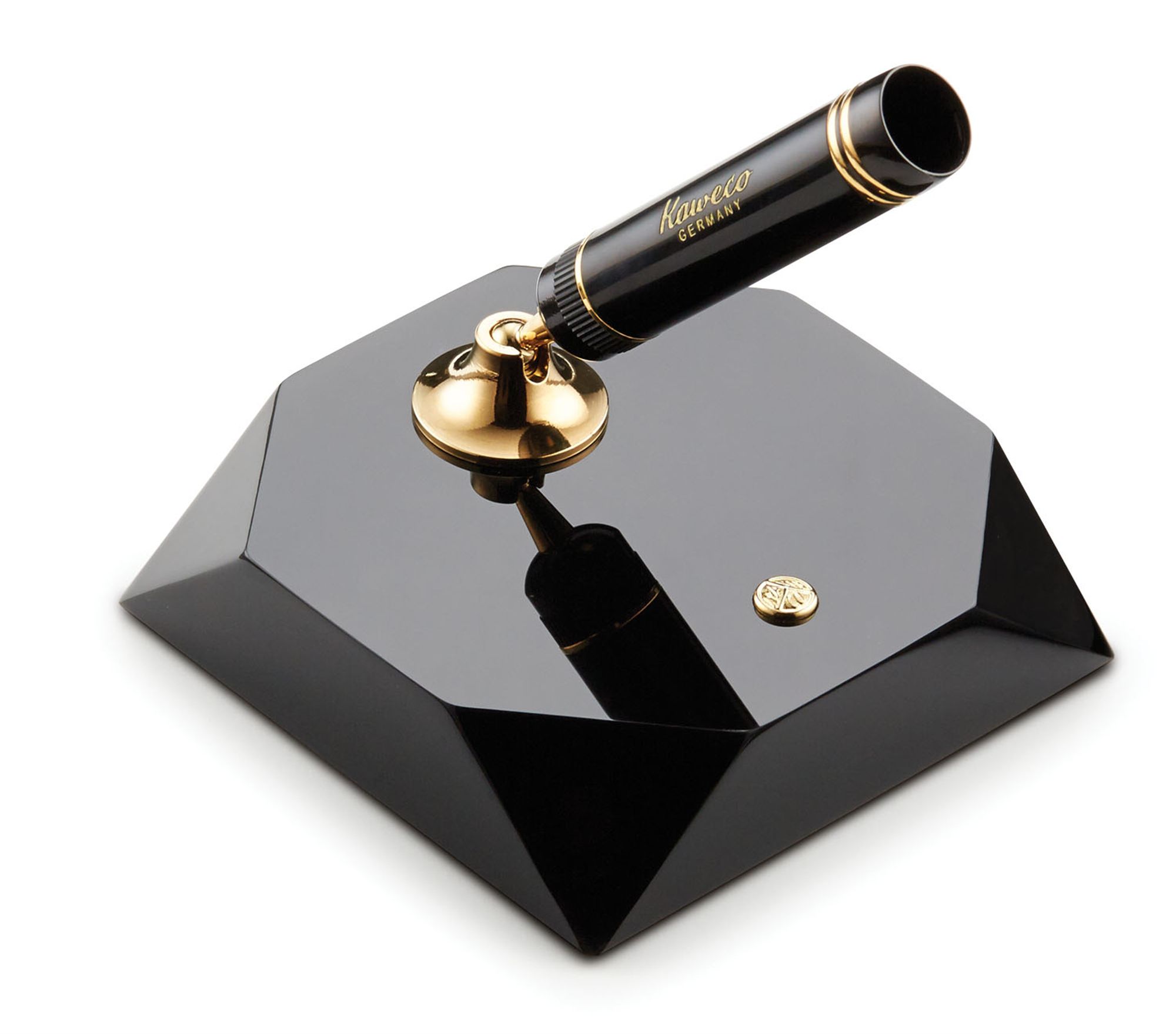 Kaweco Dia 2 Black with Gold Trim Pen Stand