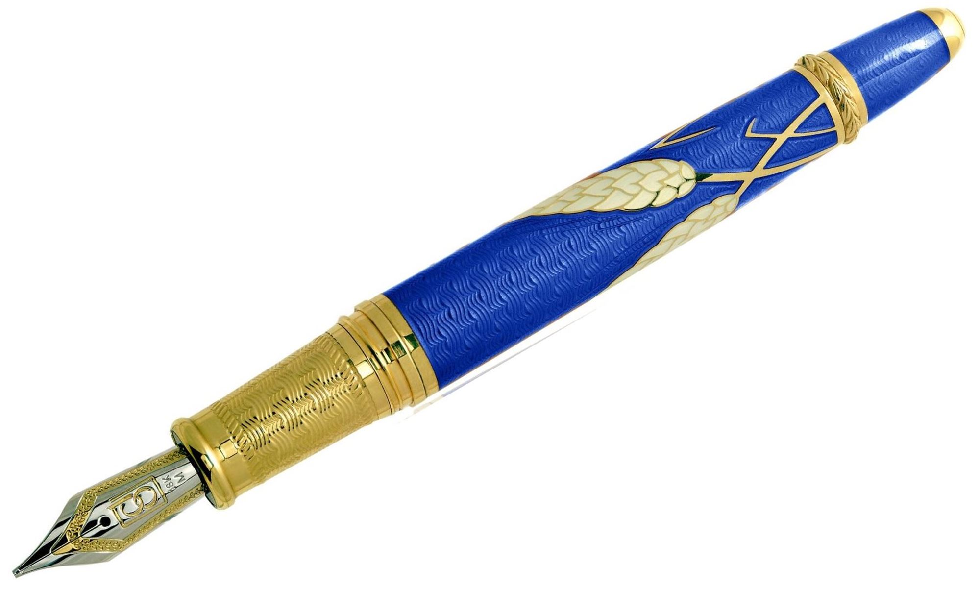 David Oscarson Harvest Fountain Pen - Blue Broad