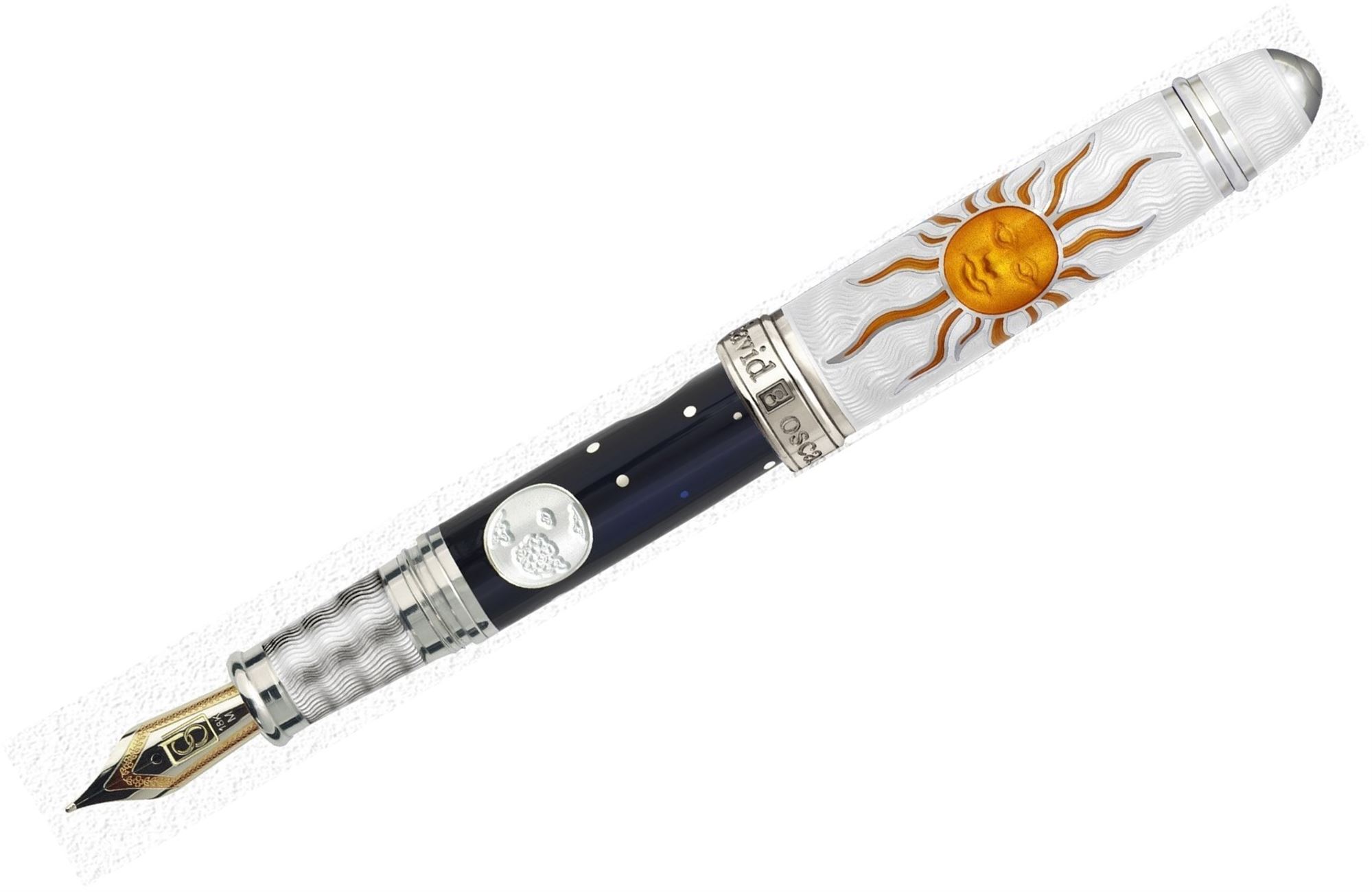 David Oscarson Celestial Fountain Pen - Celestial White Broad