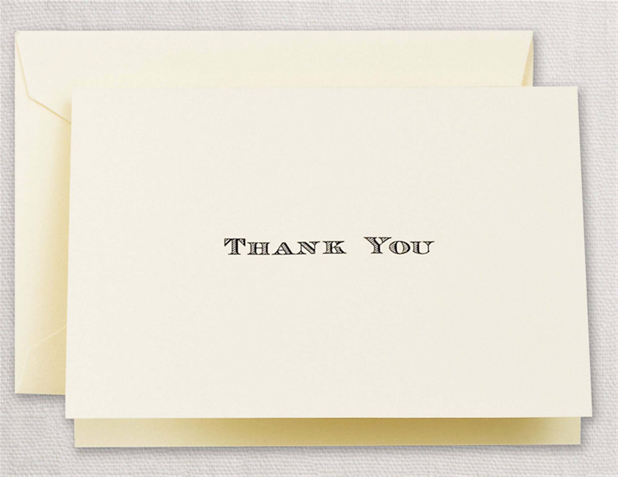 Crane Black Hand Engraved Thank You Notes 10/10