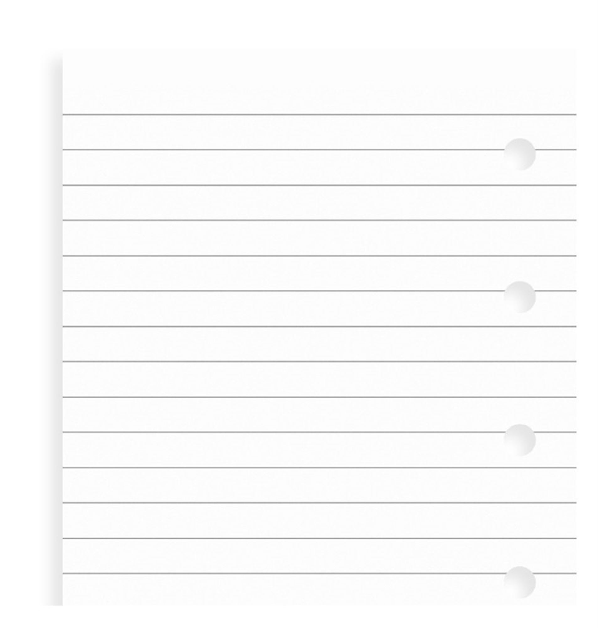 Filofax Mini Ruled White Sheets