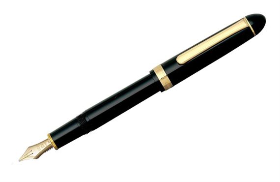 Platinum Music Nib Black With Gold Trim Fountain Pen