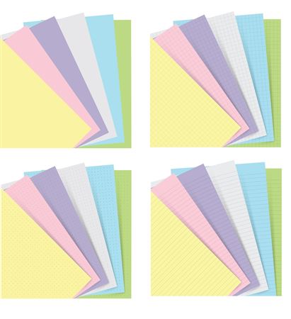 Filofax A5 Notebook Refill Pastel