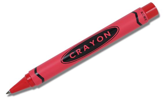 ACME Crayon Retractable Rollerball Pen - Red