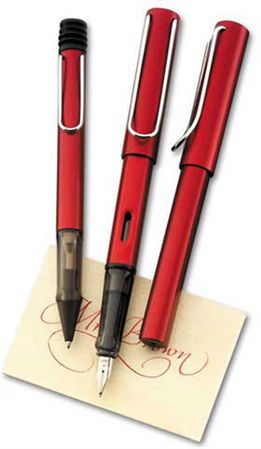 Lamy Special Edition Ruby Red Al-Star Fountain Pen with Italic Nib