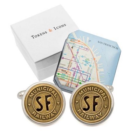 Tokens and Icons Subway Token Cufflinks