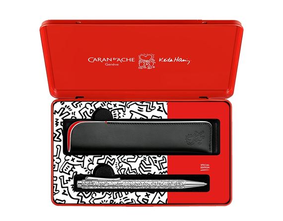 Caran d'Ache Special Edition Keith Haring Ecridor Ballpen and Leather ...