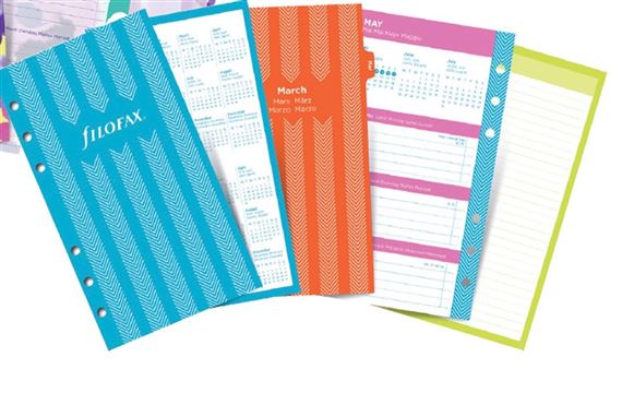 Filofax Personal Illustrated Stripes Refill Week to View 2021