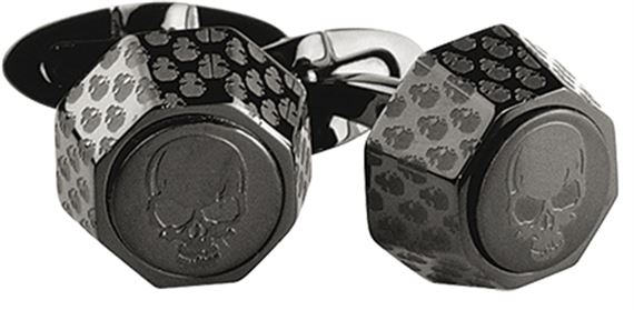 Montegrappa Fortuna Skull Octagon Cufflinks