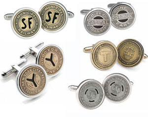 Tokens and Icons Subway Token Cufflinks - NWY