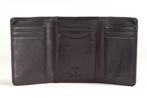 Tony Perotti Green Prima Tri-Fold Wallet With ID Window