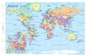 Filofax Pocket World Political and Time Zone Map