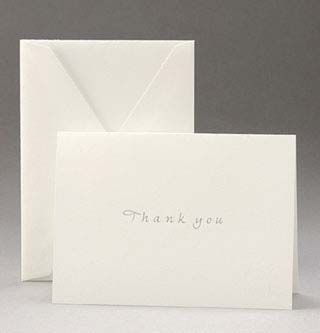 Crane Hand-Engraved Thank You 10 Notes and Envelopes