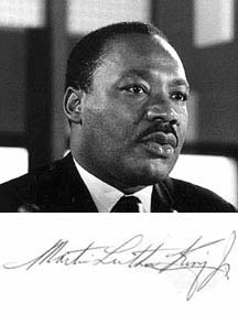 Martin Luther King Jr Framed Document